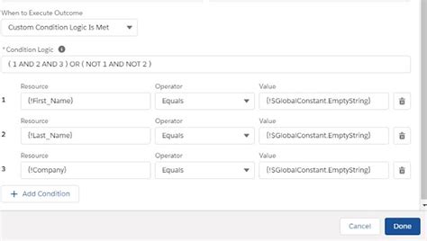 How To Use Not Operator In Flow Custom Logic In Salesforce Infallibletechie