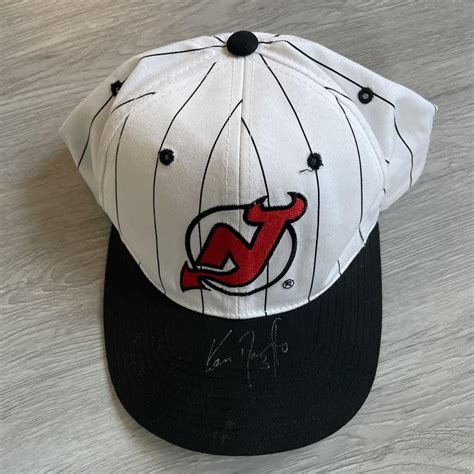 Vintage Pinstripe Devils Hat Ken Daneyko Signed New Depop