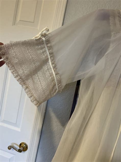 Vtg Intime California Hollywood Chiffon Peignoir Ensemble Sm Nightgown