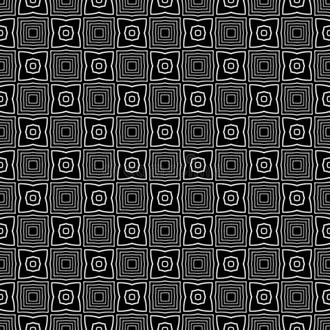 Black And White Seamless Pattern Geometrical Lining Background Squares Stock Vector