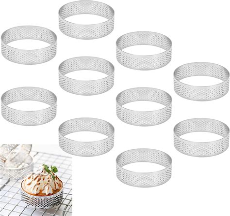 Cercle Tartelette Cercle Patisserie 6 pcs Moule AntiadhéSifs Anneau