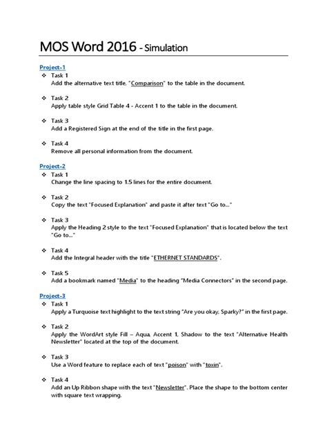 Mos Word 2016 Simulasi Pdf Computer Science Computing