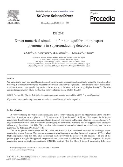 Pdf Direct Numerical Simulation For Non Equilibrium Transport