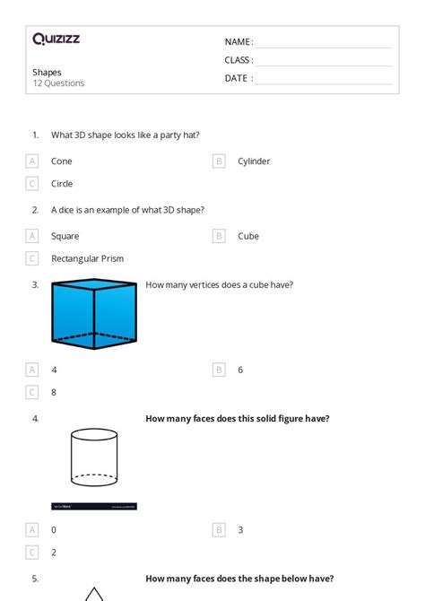 50 Flat Shapes Worksheets For 3rd Class On Quizizz Free And Printable
