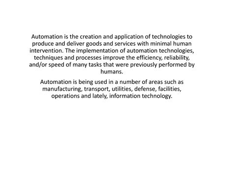 automation pptx robotics technology and computing