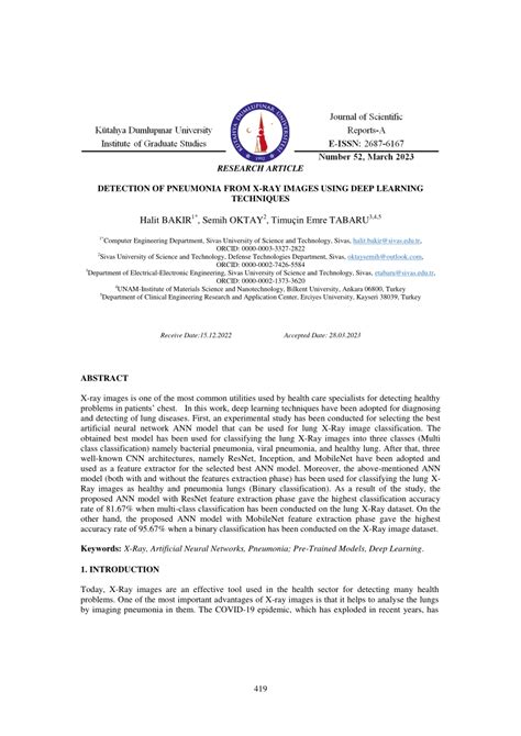Pdf Detection Of Pneumonia From X Ray Images Using Deep Learning Techniques
