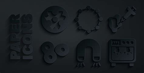 자석 주사기 세포 분열 생물 안전 상자 화학식 및 생물학적 위험 기호 아이콘을 설정합니다 벡터 3차원 형태에 대한 스톡 벡터 아트 및 기타 이미지 Istock