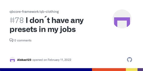 L Don´t Have Any Presets In My Jobs · Issue 78 · Qbcore Framework Qb Clothing · Github