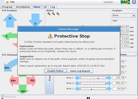 C153a2 Position Deviates From Path Technical Questions Universal Robots Forum