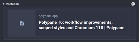 polypane 16 workflow improvements scoped styles and chromium 118