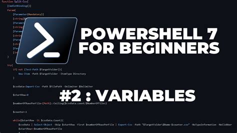 Powershell 7 Tutorials For Beginners 2 Variables Youtube