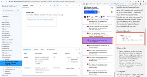 A11y Fileuploaderdropcontainer Component Has Critical Violation The Tabbable Elements Role