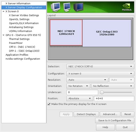 Linux Multi Screen Touch Screen Setups