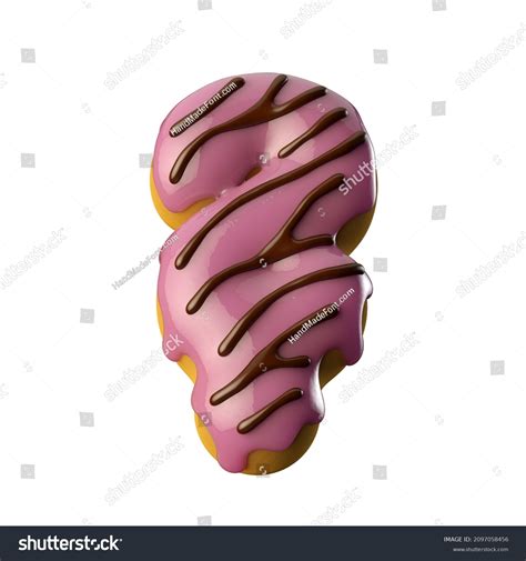 Glazed Pink Donut Chocolate Question Mark Stock Illustration Shutterstock