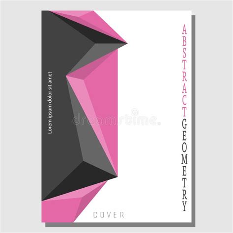 Abstract Geometric Composition Template For A Corporate Design Idea Stock Vector Illustration