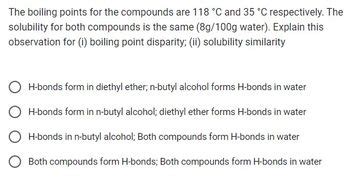 Answered The Boiling Points For The Compounds Bartleby