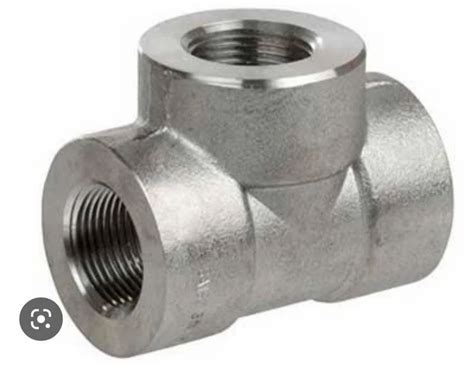 Stainless Steel Threaded Unequal Tee 12 To 4 Class 3000 To 9000 At