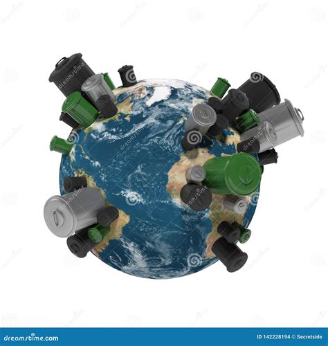 Earth With Garbage Stock Illustration Illustration Of Globe 142228194