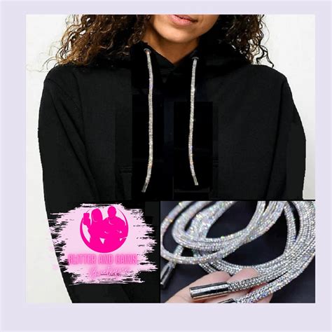 Bling Rhinestone Drawstring Bling String Bling Hoodie String Rhinestone Hoodie Drawstring
