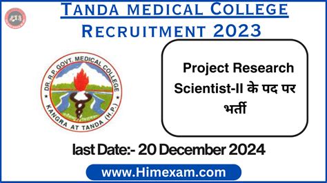 Tanda Medical College Project Research Scientist Ii Recruitment 2023
