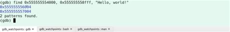 How To Search Memory Map For String With GDB Command Find