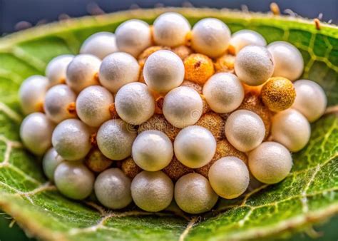 Witnessing The Tiny Miracle A Closeup Look At Moth Eggs Hatching Stock