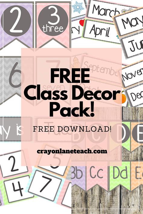 Free Class Decor Pack Preschool Classroom Artofit
