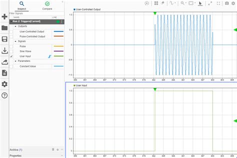 control display of streaming data using triggers matlab and simulink