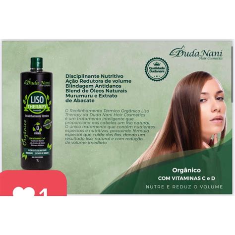 Progressiva Liso Therapy Dudanani Sem Formol 1L Shopee Brasil