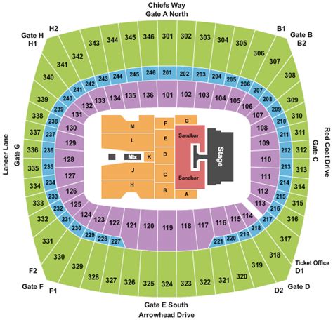 Arrowhead Stadium Seating Chart With Seat Numbers