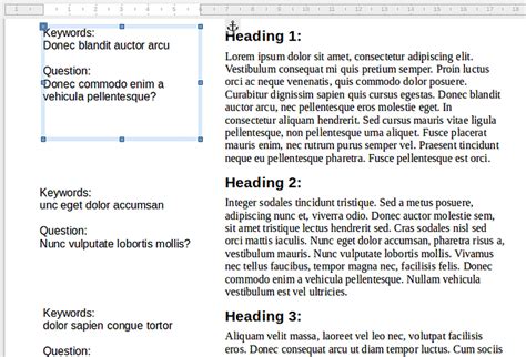 How Do I Split A Document With Libre Write Into Two Sides English