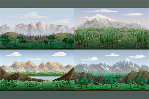 Mountain 2D Game Backgrounds CraftPix Net