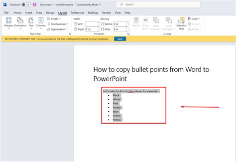 How To Copy Bullet Format From Word To PowerPoint
