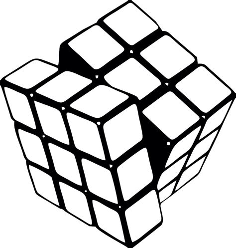 Cubo Di Rubik Illustrazioni Pirografia
