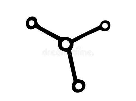 Black Silhouette Of A Molecule Isolated On A White Background Concept Of Chemistry Science