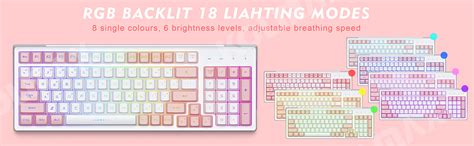 Gk98 Wireless Gaming Keyboard 2 4g Rechargeable Rgb White