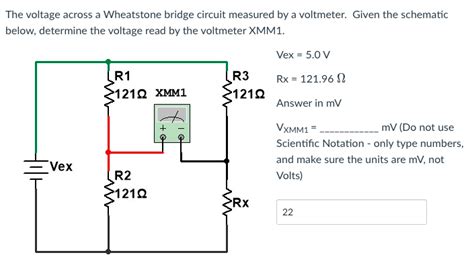 Solved The Voltage Across A Wheatstone Bridge Circuit M