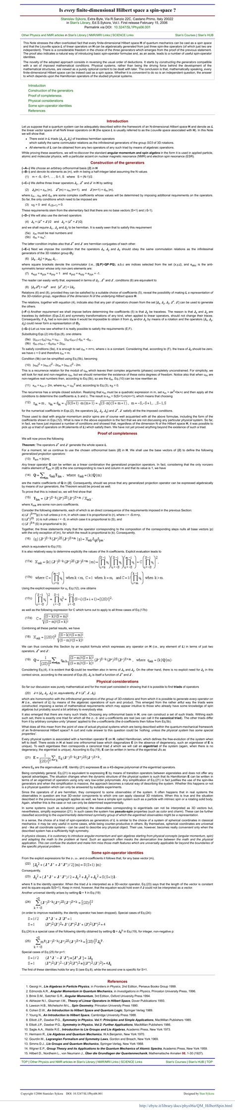 Pdf Is Every Finite Dimensional Hilbert Space A Spin Space