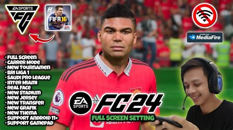 FIFA 16 MOD FC 24 FULL SCREEN SETTING YouTube
