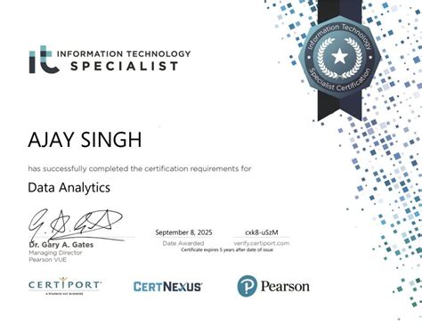 Dataanalytics Certification Itspecialist Continuouslearning Ajay Singh