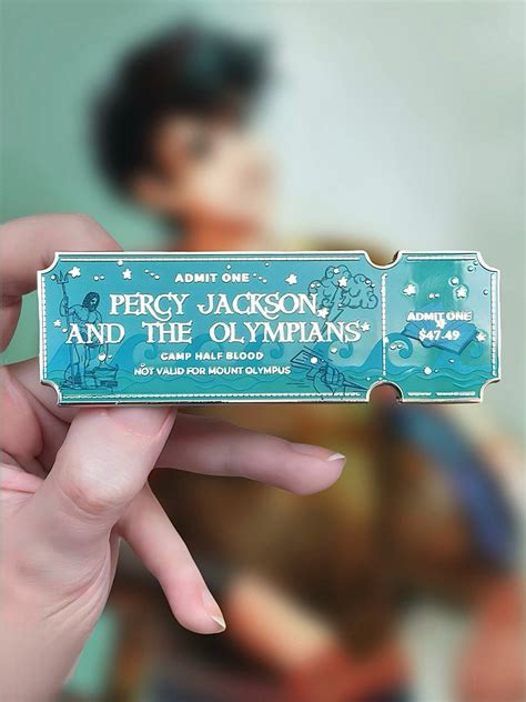 Percy Jackson Ticket Enamel Pin Etsy