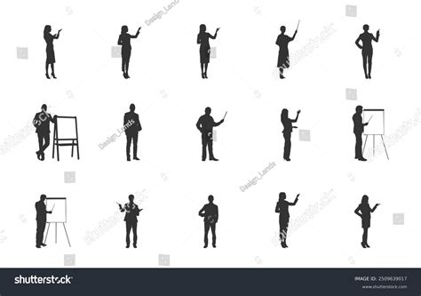 Teacher Silhouette Female Teacher Silhouette Male Stock Vector Royalty