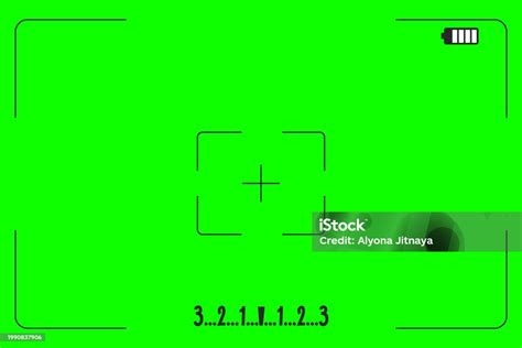 그린 스크린 크로마 키 배경 뷰파인더 카메라 프레임 비디오 필름 화면 템플릿 오버레이 격자를 가진 영화관 전시 벡터 일러스트 레이 션 모션 그래픽스 오버레이에 대한 스톡