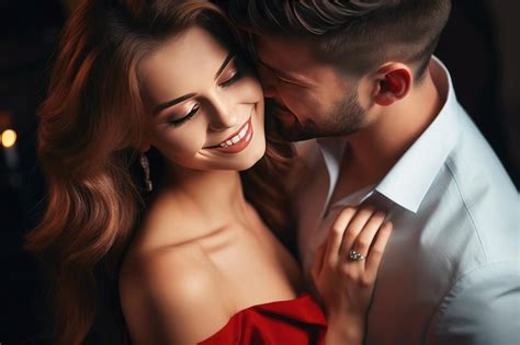 Premium Ai Image Romantic Relationships A Couple S Passionate Hug