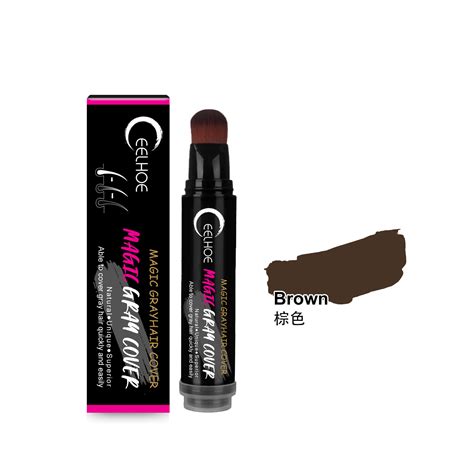 Eelhoe Disposable Hair Dye Stick Black Brown Fast White Hair Cover Stick Washable Without