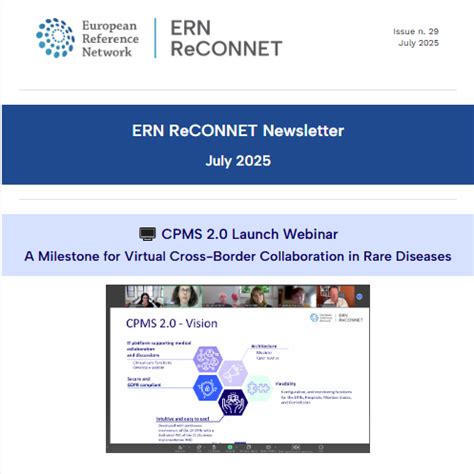 Ern Reconnet Newsletter N 29 July Edition Ern Reconnet European Reference Network On Rare