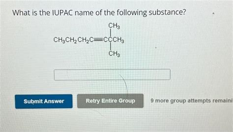 Solved What Is The Iupac Name Of The Following Substance Chegg