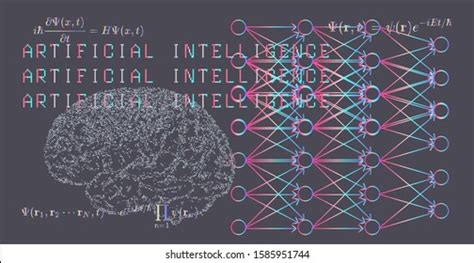 Neural Network Graphic Scheme Brain Map Stock Vector Royalty Free