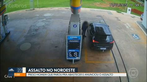 Vídeo Polícia Prendeu Homem Que Assalto Posto De Gasolina Df1 G1