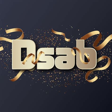 Premium Photo Dsab Text Effect Gold  Attractive Background Card Photo